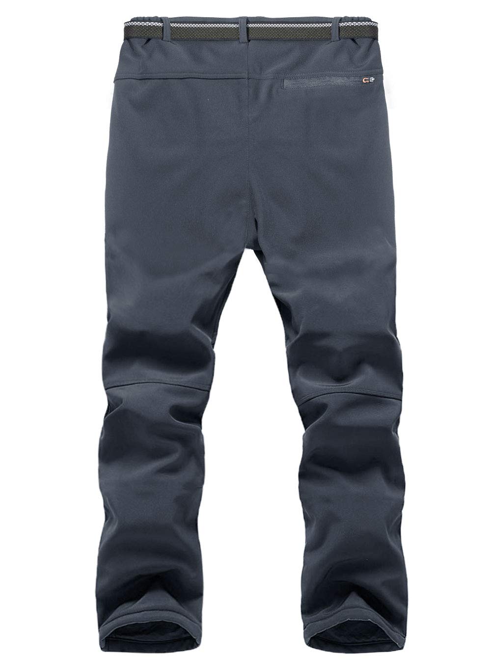 BIYLACLESEN Snowboarding Pants Men Ski Pants Men Water Resistant Pants Warm Camping Pants Mountain Pants Climbing Pants Men 5 Zipper Pockets Dark Grey