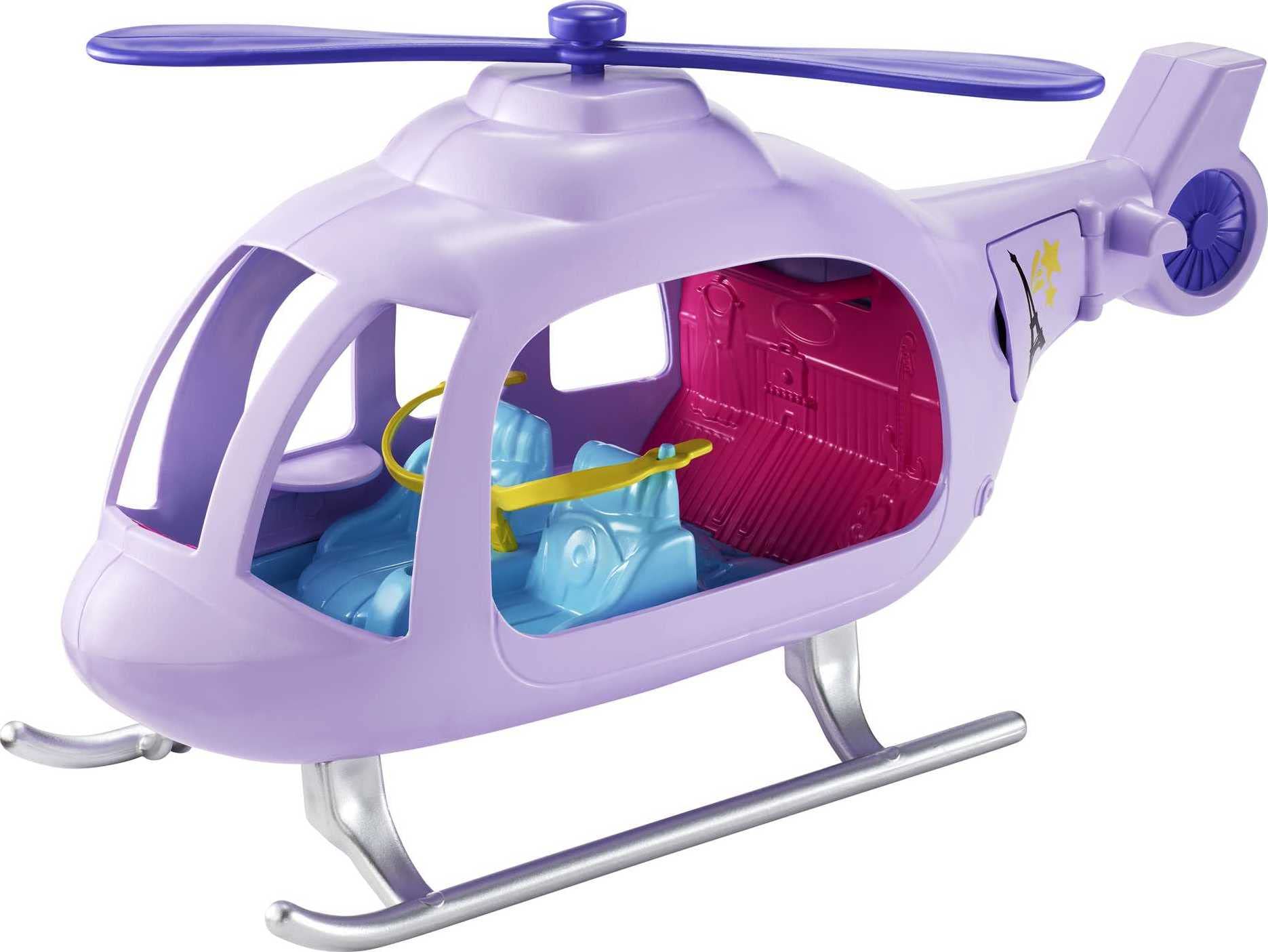Polly Pocket Playset, Vacation Helicopter with 3-inch Lila Doll & 10+ Accessories, Travel Toy