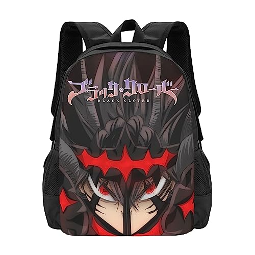 KEWRJFWA Anime Black Clover Backpack Canvas Backpack for Man Women Daily Quick drying Simple Cartoon Bags Office Travel Backpack