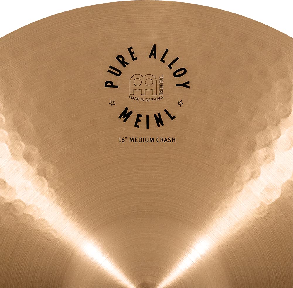 Meinl 16" Medium Crash Cymbal - Pure Alloy Traditional - Made in Germany, 2-YEAR WARRANTY (PA16MC)