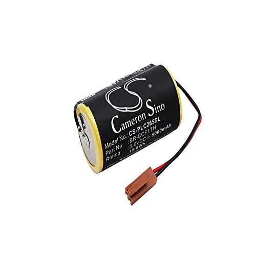 Cameron Sino New 5000mAh Replacement Battery Fit for Panasonic A02B-0120-K106, A20B-0130-K106, A98L-0031-0007, BR26500, BR-C, BR-CCF1TH