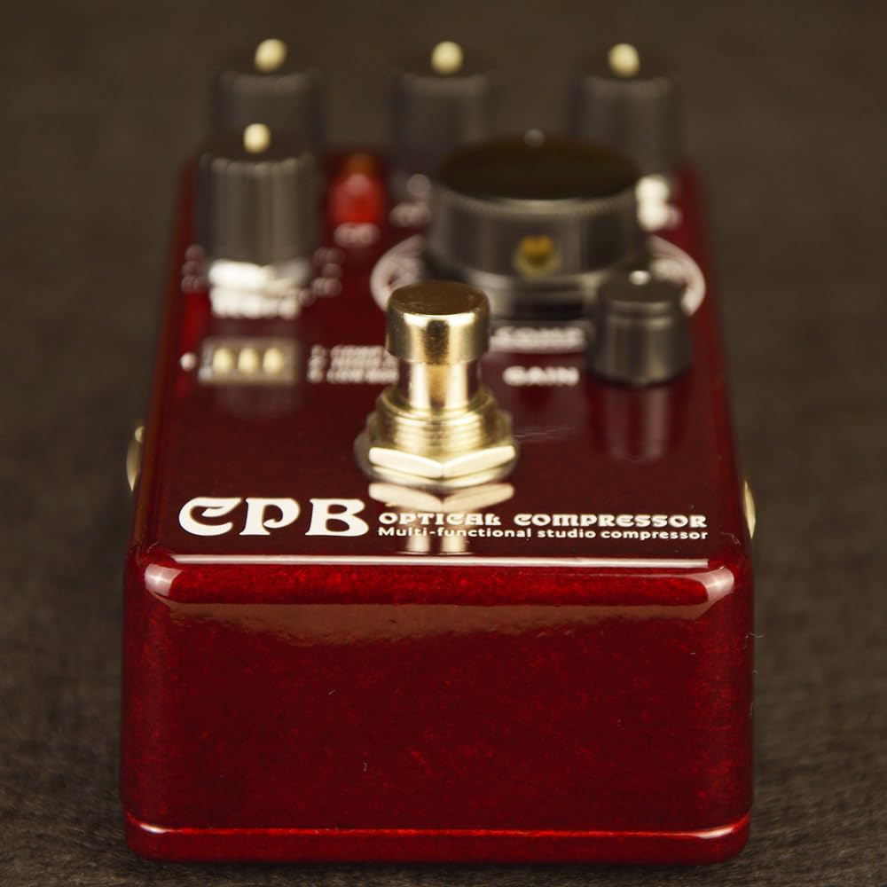 CP-BOOSTER Optical Compressor Guitar and Bass Effects Pedal Pure Analog for Electric Guitar and Bass True Bypass BLOKAMUGT Compact Type (Black)