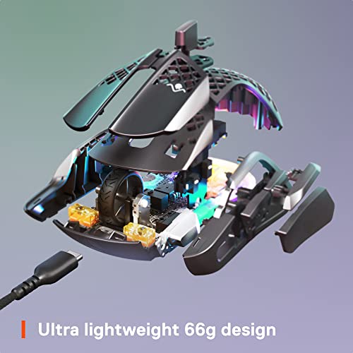 SteelSeries Aerox 5 - Lightweight Gaming Mouse - 18000 CPI -- TrueMove Air Optical Sensor - Ultra-lightweight Water Resistant Design - Universal USB-C Connectivity