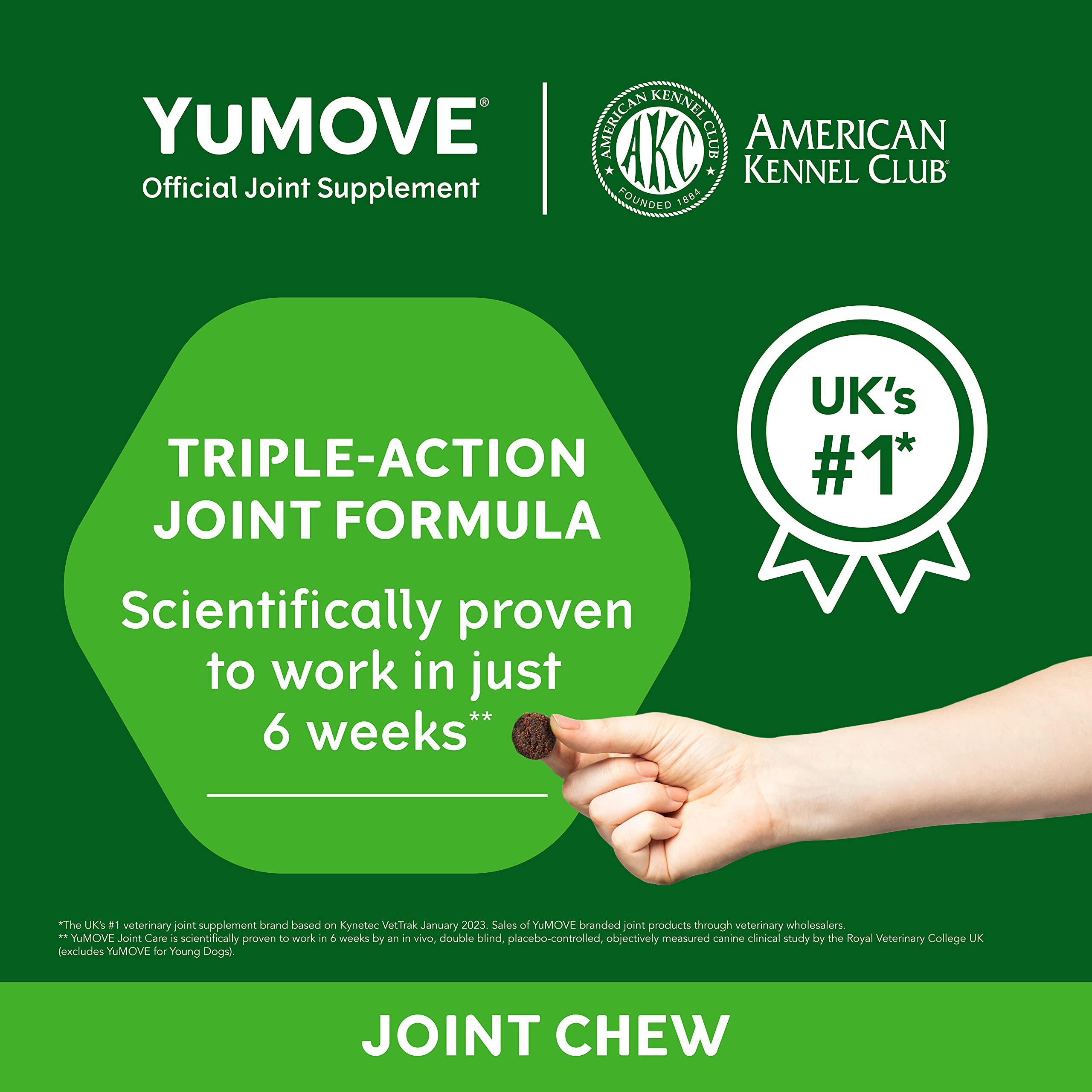Lintbells YuMOVE Joint Supplement Dog Chews - Contains Glucosamine, Green Lipped Mussel - Natural Relief from Hip Ache, Stiff Joints - 1 Month’s Supply (Large & X-Large)