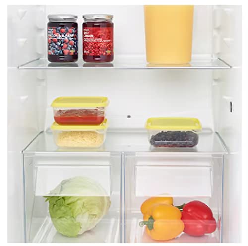 PRUTA Storage Food Container Boxes Clear/Yellow 20 oz Polypropylene (Pack of 3)