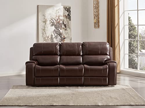 Signature Design by Ashley Latimer Power Reclining Sofa with Adjustable Headrest, Brown