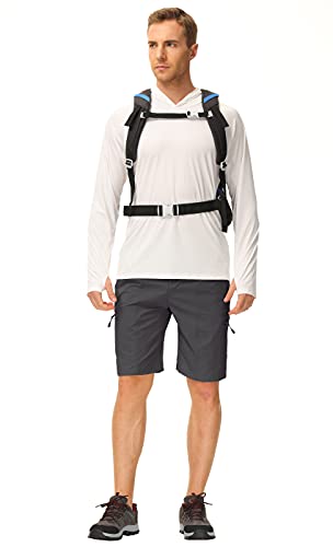 Libin Men's Outdoor Hiking Shorts Lightweight Quick Dry Stretch Cargo Shorts Travel Fishing Golf Tactical Shorts, Grey L