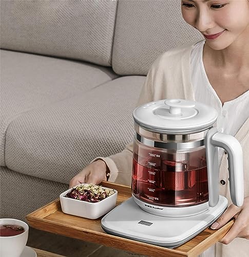 Electric Kettle 1.8L Large Capacity Glass Health Pot Multifunction Cooking Tea Soup Flower Teapot Automatic Electric Stew Bird's Nest Pot Electric Kettle