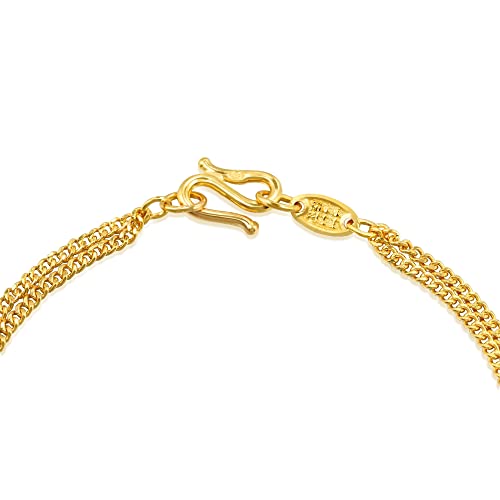 CHOW SANG SANG 999.9 24K Solid Gold Price-by-Weight 6.73g Gold Beaded chain, Beads Bracelet for Women 43363B | 6.6", (17 CM)
