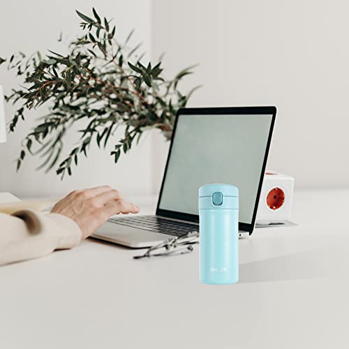 Leeeeey Mini Thermal Water Bottle,10 oz with Spout Lid Insulated Stainless Steel Bottle,Leakproof Travel Mug Perfect for Kids and Women (10oz-Pink)