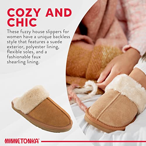 Minnetonka Womens Chesney Slipper, Cinnamon, Size 6 Wide
