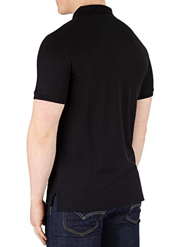 Psycho Bunny Men's Classic Trim Fit Short Sleeve Pique Polo Shirt Black