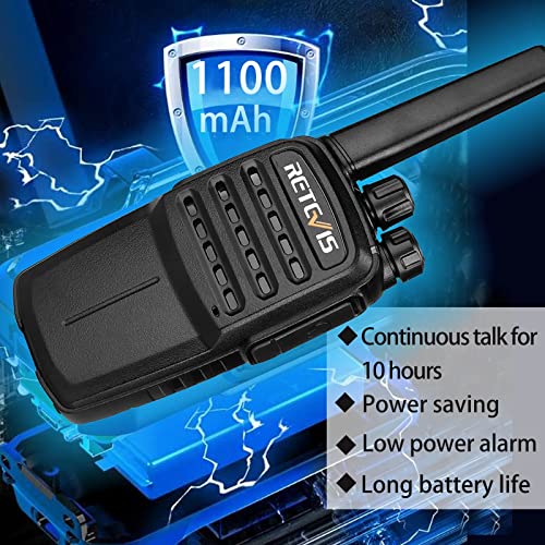 Retevis RT40B Walkie Talkie Rechargeable,Mini 2 Way Radio for Adults, Rugged Two Way Radios Rechargeable, Handheld USB Charging Base Emergency Alarm, for Adults Skiing Hunting Cruise Gifts (1 Pack)