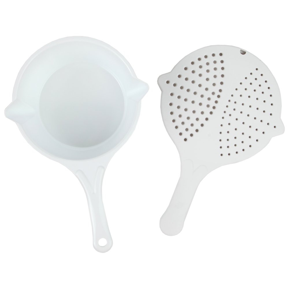 Home-X Microwave Cooking Pot with Strainer Lid - Microwave Steamer for Vegetables with Perforated Lid and Pouring Spout - Convenient, BPA-free Microwave Cookware for Macaroni and Vegetables