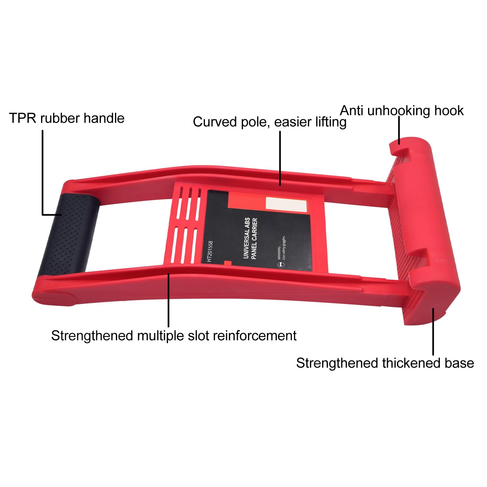 Drywall Carrier, 2 Pcs Panel Carrier, Plywood Lifting Tool, Panel Mover Plywood Carrier Heavy Duty Drywall Carrier Panel Mover Set 80KG Load Capacity (2 Pieces)