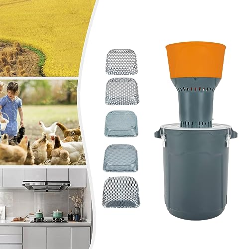 Grain Mill Grinder Electric, 13.2 Gallons Grain Mill Grinder Electric Corn Grinder with 5 Sieves, Flour Mill Wheat Grinder for Home and Farm Feed Grinding (50L)