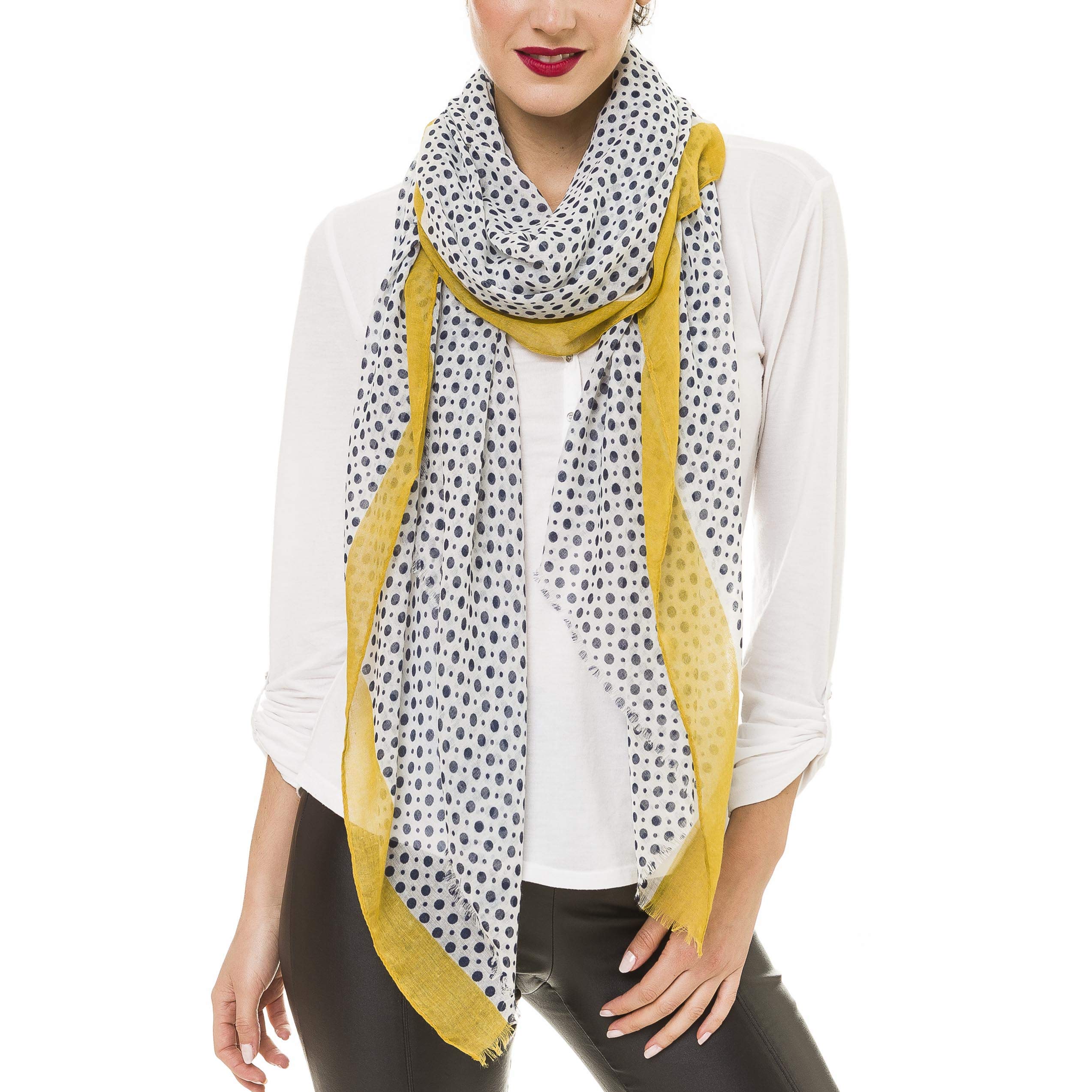 MELIFLUOS DESIGNED IN SPAIN Scarf for Women Lightweight Geometric Fashion Fall Winter Scarves Shawl Wraps (SS124)