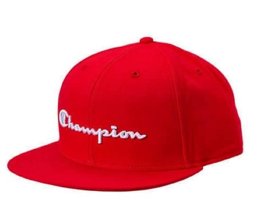 Champion Snapback Hat, Scarlet 3D Script, One Size