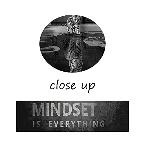 Black and White Inspiring Home Office Wall Pictures with Motivational Quotes Take The Risk Or Lose The Chance Hand with Poker Creative Artwork for Study Room Studio Wall Decor Framed Decor-24 Wx36 H