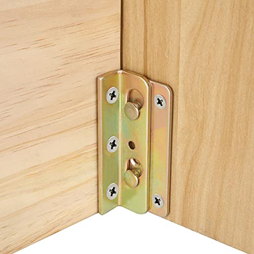 CYEAH 12PCS Bed Rail Brackets Heavy Duty Non-Mortise Wooden Bed Rail Fittings, Rust Proof Bed Frame Hardware Brackets for Connecting to Wood, Headboards and Foot-Boards