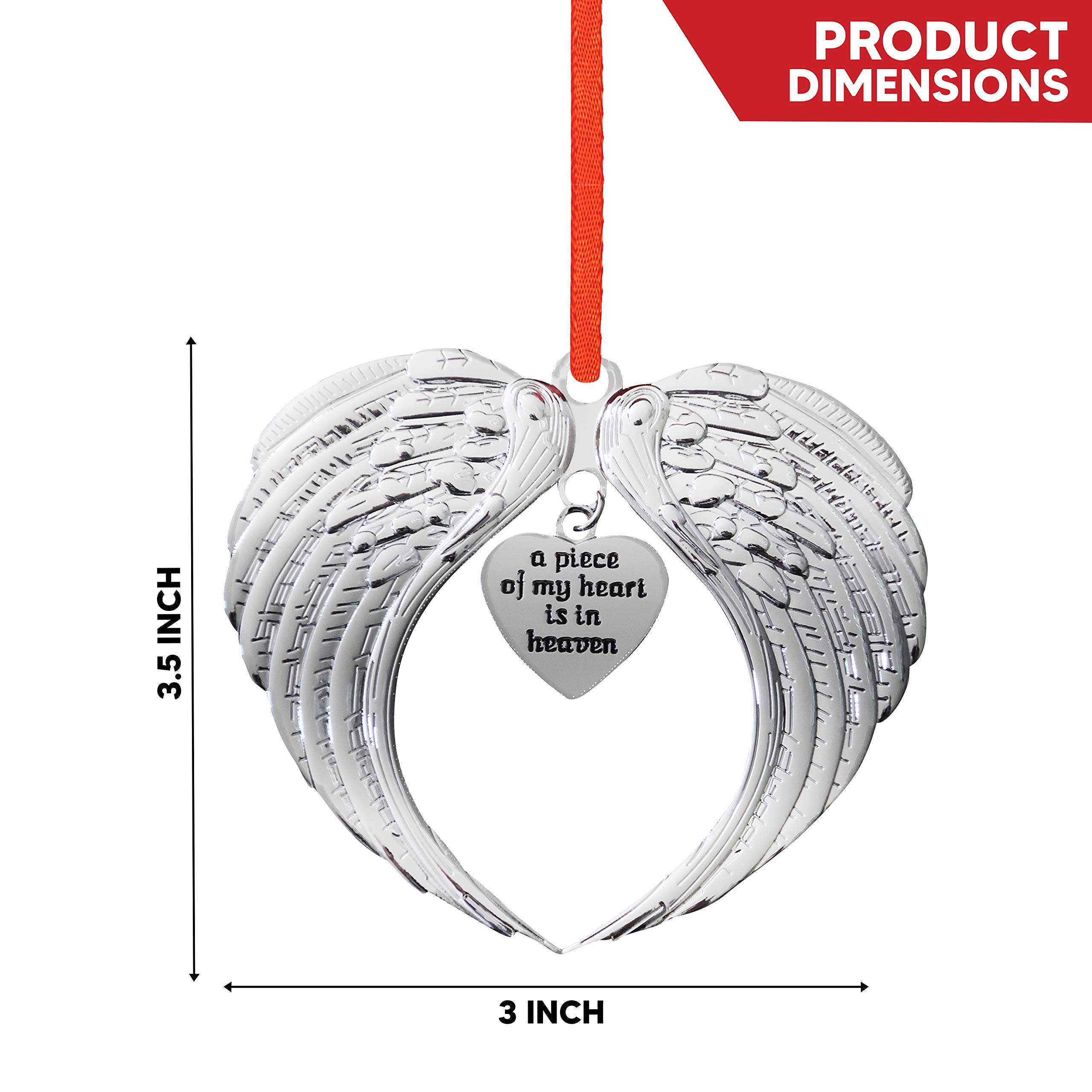 Christmas Ornament in Memory of Loved One β Memorial Ornament for Christmas Tree β Premium Nickel Material β Elegant Ribbon and Packaging