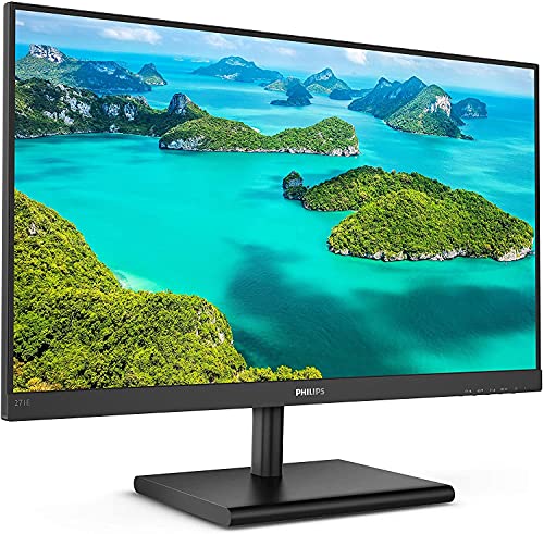 PHILIPS 27 Inch 2021 Computer Monitors Frameless Monitor, 27" Full HD IPS, 124% sRGB, FreeSync 75Hz, VESA, 4ms Response Time, VGA, HDMI, Black w/ 4K HDMI (1-Pack)