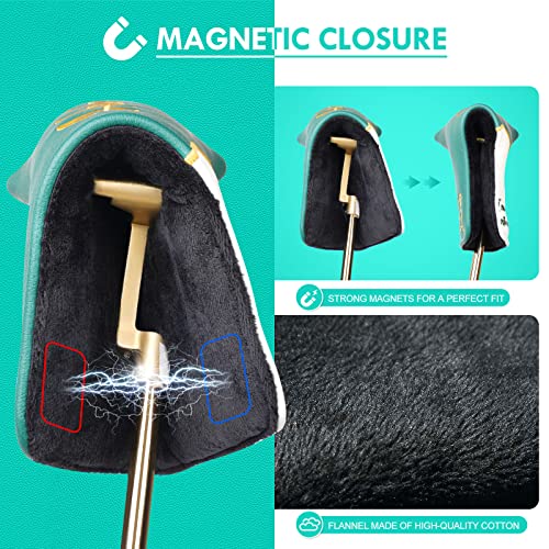 Craftsman Golf Hole in One Green and White Blade Putter Headcover Magnetic Closure