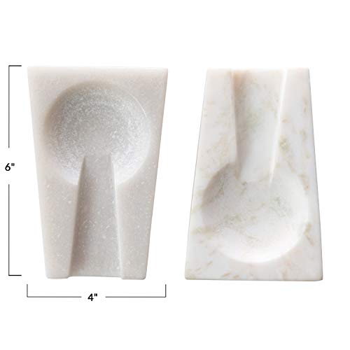 Creative Co-Op White Marble Rest Spoon