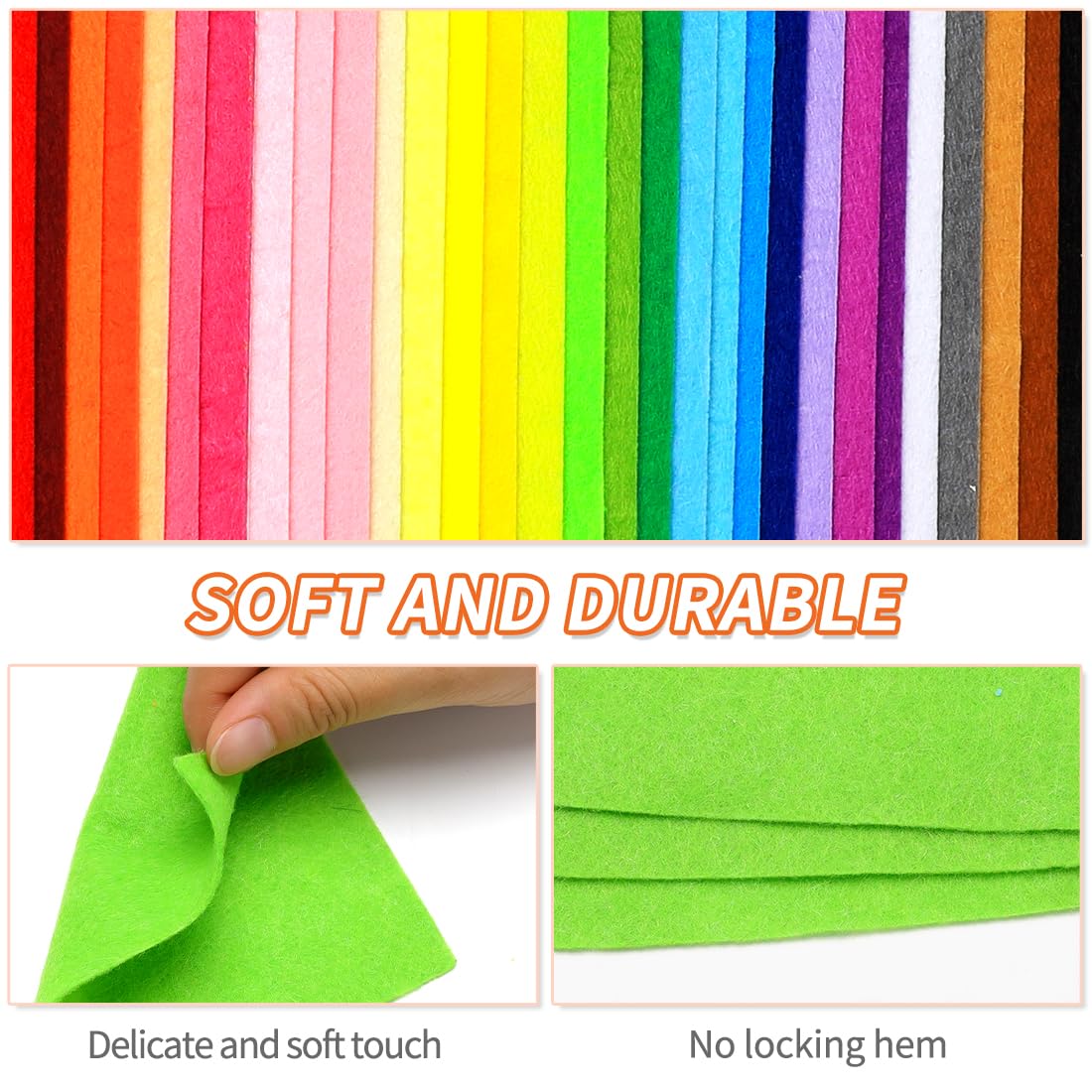 Eppingwin 20 PCS Brown Felt Sheets, 7"x11.3" Felt, Soft Felt for Crafts, Felt Fabric Sheets for DIY Patchwork