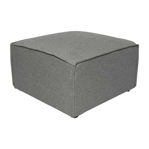 Flash Furniture Bridgetown Fabric Ottoman Module for Sectional Sofa, Customizable Modular Couch Ottoman, Dark Gray