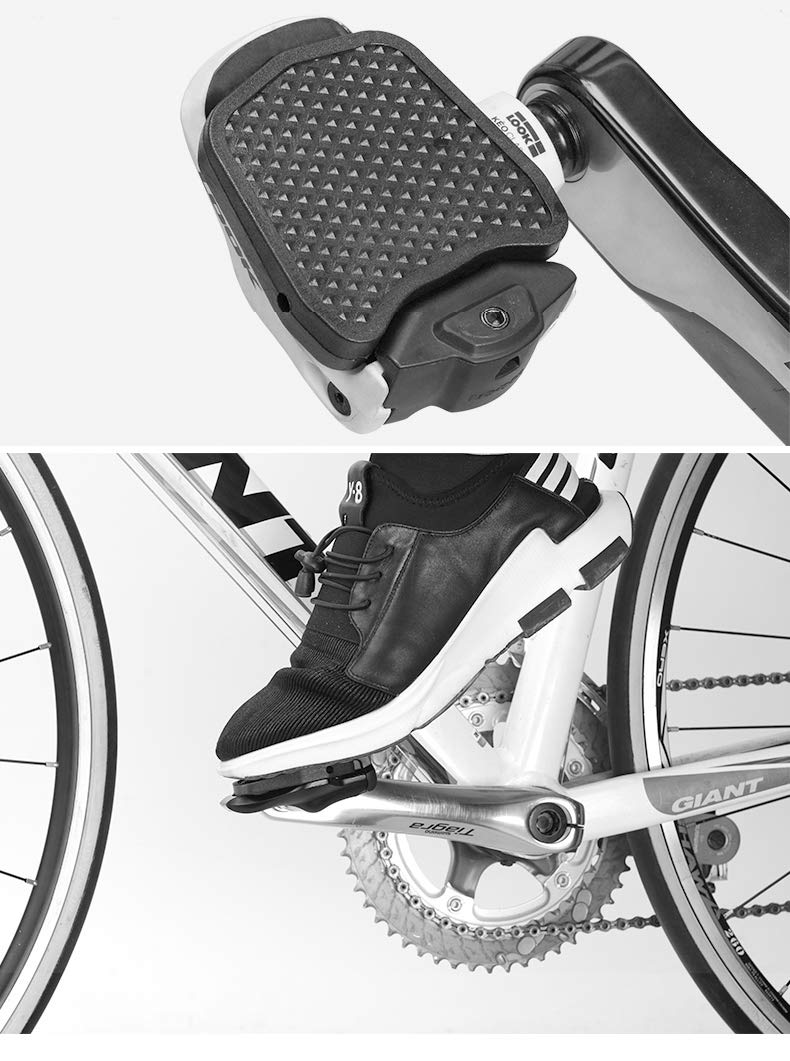 Thinvik Bike Clipless Pedal Adapters for Look Keo Sprint/Classic/Max Carbon/Blade Carbon Ti Clipless Pedal Convert to Universal Platform Pedal