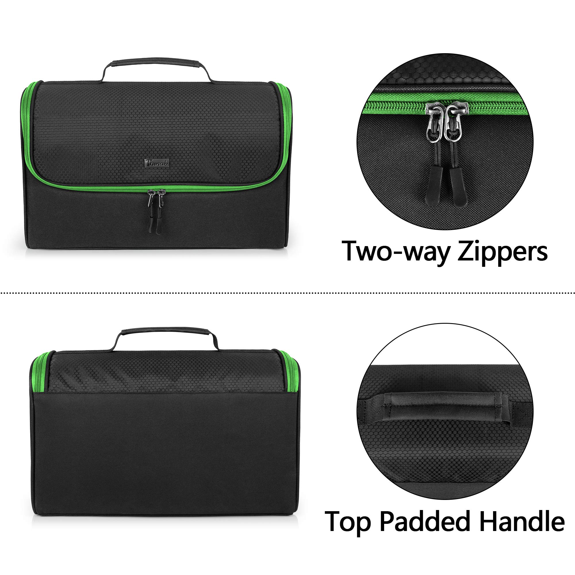 Trunab Game Disc Case Hold Up to 24 Discs, Portable Storage Bag Gaming Disk Organizers, Compatible with Xbox 360/Xbox One/Xbox Series X/S/PS4/PS4 Pro/PS3/PS5, Green (Patent Design)