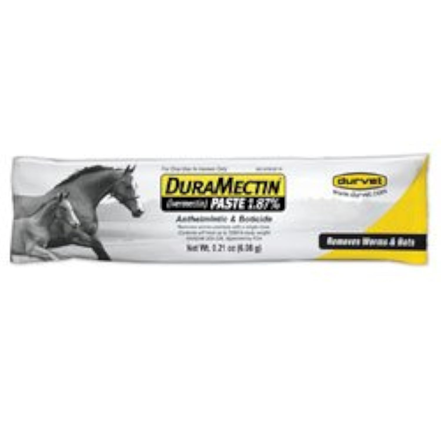 Durvet DuraMectin Ivermectin Paste 1.87% Horse Wormer 1 Tube (for Horses only) & Duramectin Ivermectin Paste 1.87% for Horses, 0.21 oz