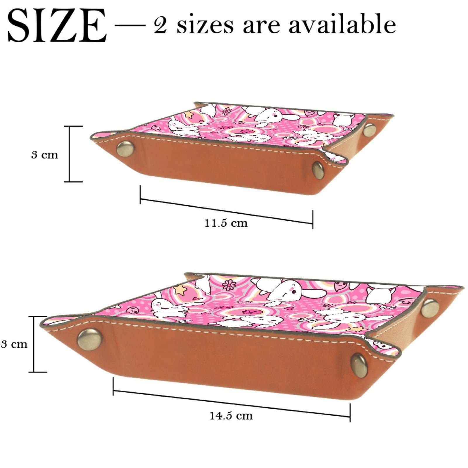 Dice Tray Dice Rolling Tray Holder Storage Box Dice Tray for RPG DND Table Games Dice Tray,Lovely Cartoon Bunnies
