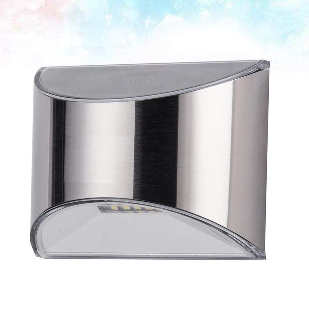SOLUSTRE LED Outdoor Flood Lights Solar Pathway Light Solar Motion Sensor Light Solar Powered Flood Lights Solar Motion Detector Lights Solar Wall Light Stainless Steel Stair Light