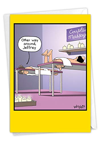 NobleWorks Humorous Birthday Greeting Card with 5 x 7 Inch Envelope (1 Card) Bday Other Way Around Tim Whyatt Birthday Cartoons 8405Z