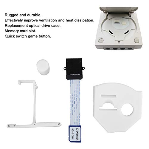 DAUERHAFT Printer Extender Adapter, Memory Card Slot ABS Material Expansion Adapters Kit Easy to Install for Sega Dreamcast GDEMU