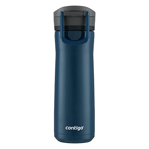 Contigo Jackson Chill 2.0 Vacuum-Insulated Stainless Steel Water Bottle, Secure Lid Technology for Leak-Proof Travel, Keeps Drinks Cold for 12 Hours, 20oz Blueberry