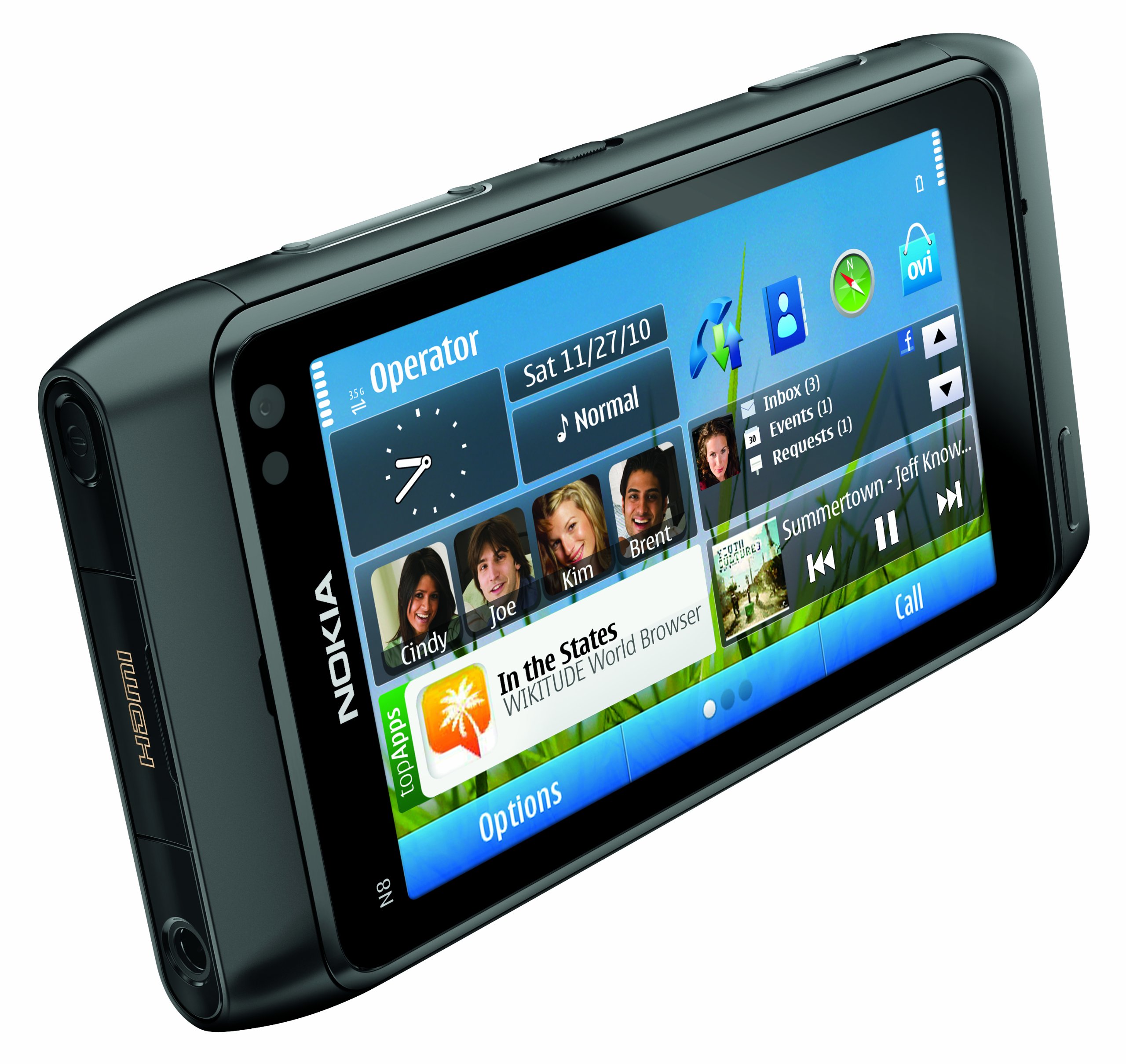 Nokia N8 Unlocked GSM Touchscreen Phone Featuring GPS with Voice Navigation and 12 MP Camera (Gray)