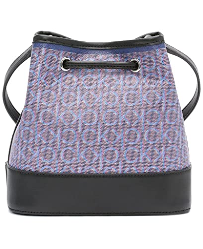 Calvin Klein Gabrianna Novelty Mini Bucket Crossbody, Blue Multi