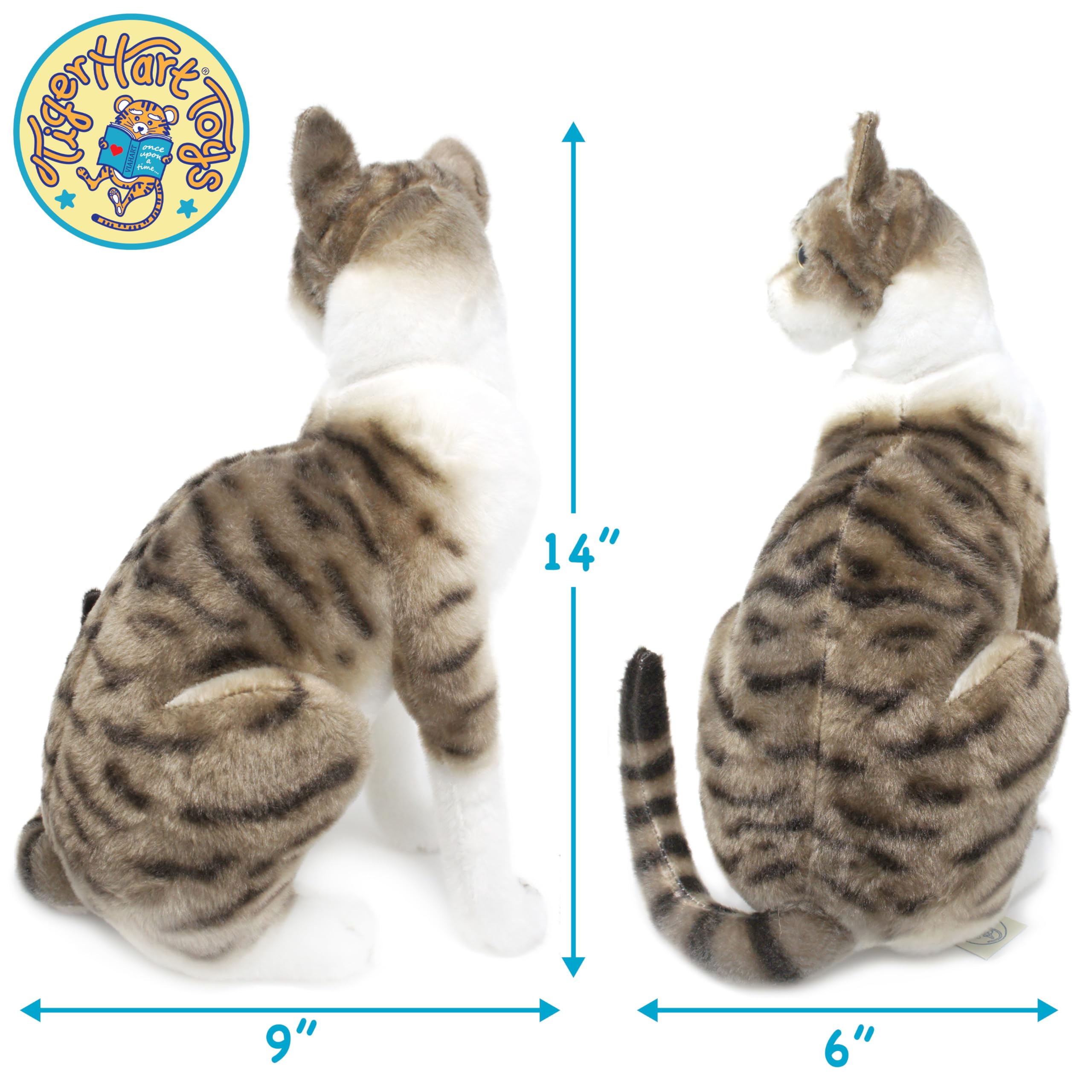 TigerHart Amy The American Shorthair Cat - 14 Inch Stuffed Animal Plush