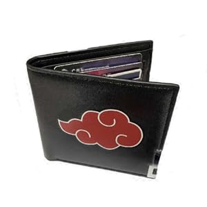 Ealipoi Anime Wallet Cosplay Card Cases & Money Organizers Leather Red Black Accessories for Women