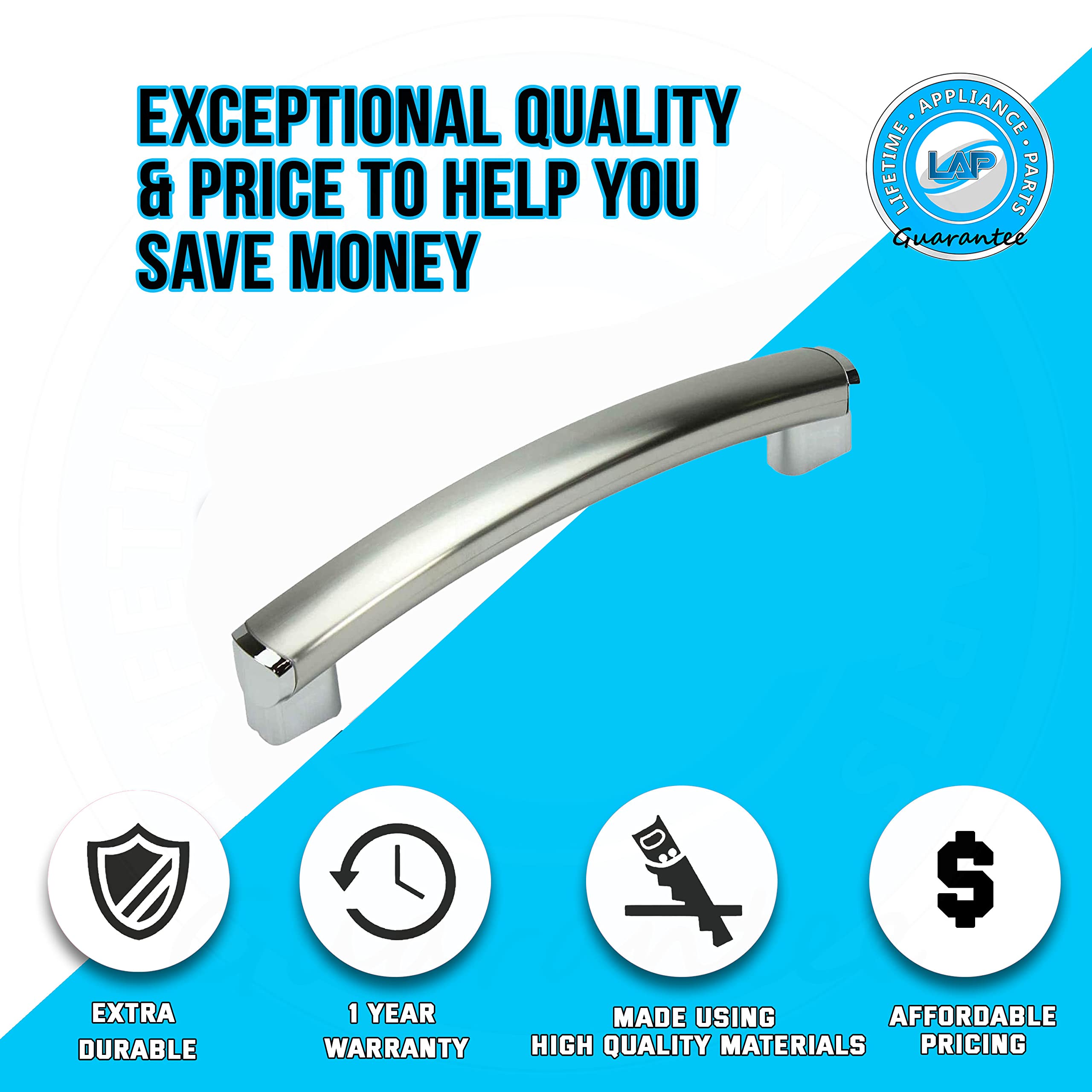 UPGRADED Lifetime Appliance Parts WB15X10278 Microwave Oven Door Handle Compatible with General Electric (GE) Microwave
