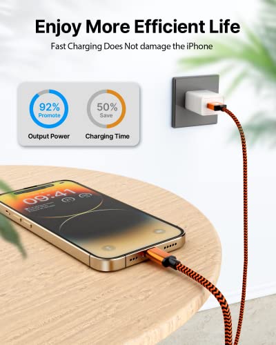 iPhone Charger Cord MFi Certified 3Pack 6ft Lightning Cable Fast iPhone Charging Cable Nylon Braided Data Sync Transfer Cord Compatible iPhone 14 13 12 11 Pro Max XR XS X 8 7 6 Plus 5s SE, iPad