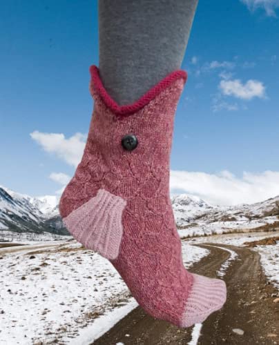 Linzhouzhiguang Knit Socks Unisex Novelty Shark Crocodile Shape Floor Winter Home Warm Socks (Fish)