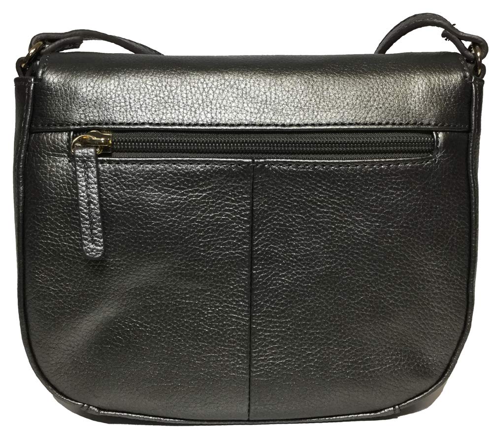 Tignanello Lillie Saddle Cross Body W/RFID Protection, Zinc