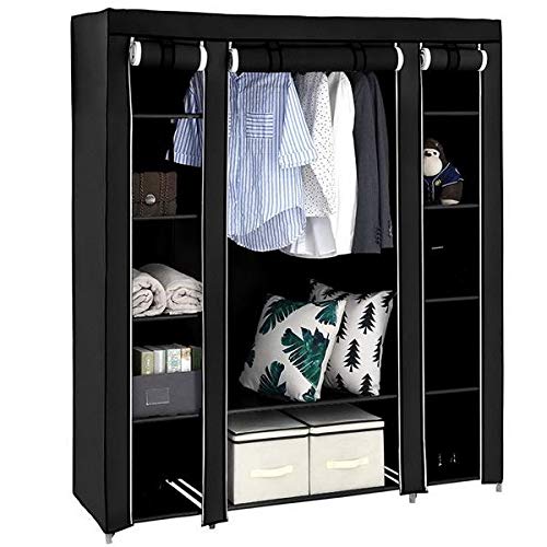 USAStock 150X45X17 Storage Closet Clothes Portable Storage Closet Portable Closet Organizer Portable Closets Closet Organizer Shelf Clothes Organizer Standing Closet