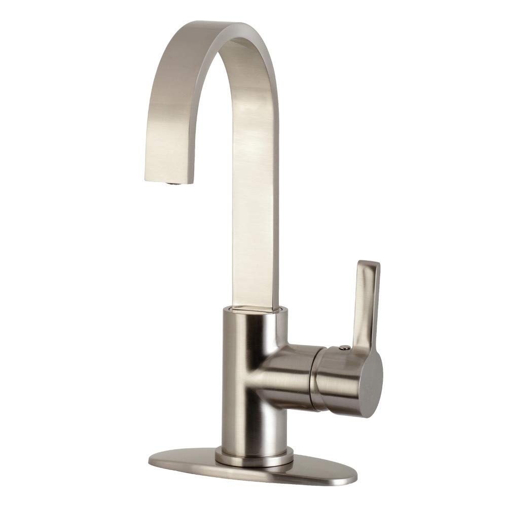 Kingston Brass LS8618CTL Continental Bar Faucet, Brushed Nickel