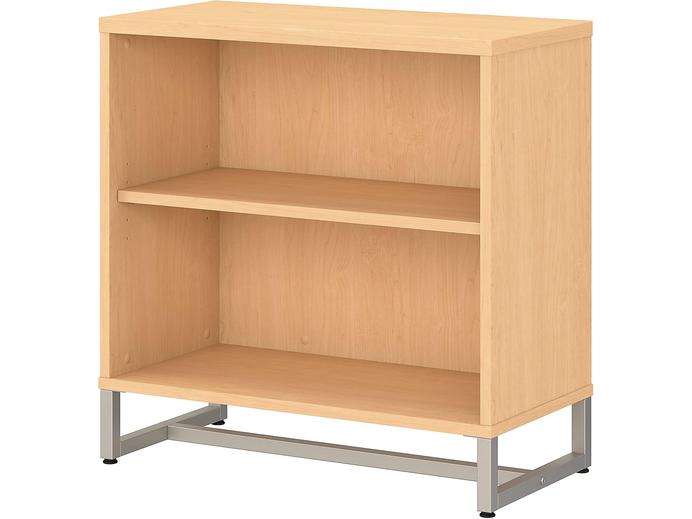 Bush Business Furniture Method 2 Shelf Bookcase Cabinet, Natural Maple