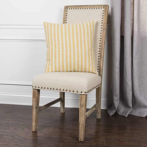 Rizzy Home T11041 Decorative Pillow, 20 in x 20 in, Yellow/Neutral/Brown